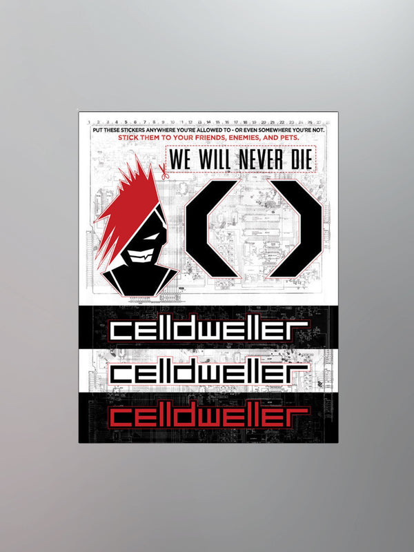 Celldweller - Sticker Sheet Set – FiXT Store