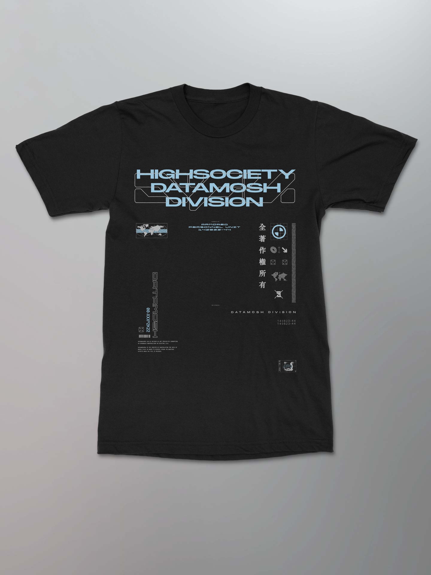 HIGHSOCIETY - DATAMOSH Shirt [Blue] – FiXT Store